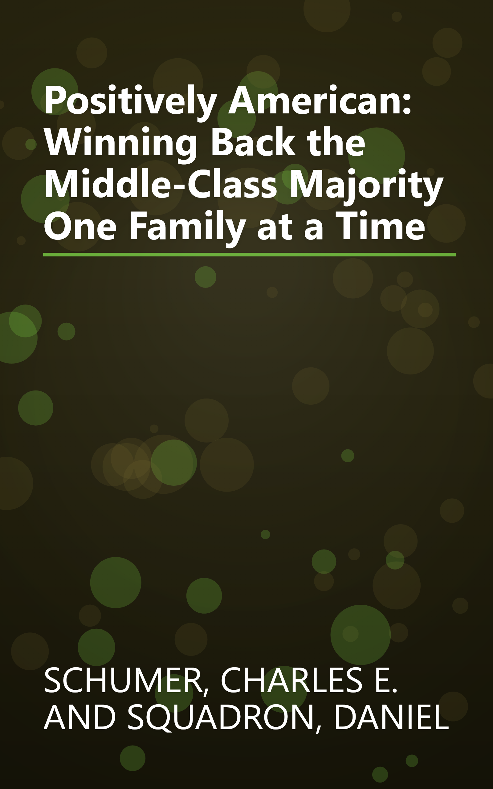 Positively American: Winning Back the Middle-Class Majority One Family at a Time book cover