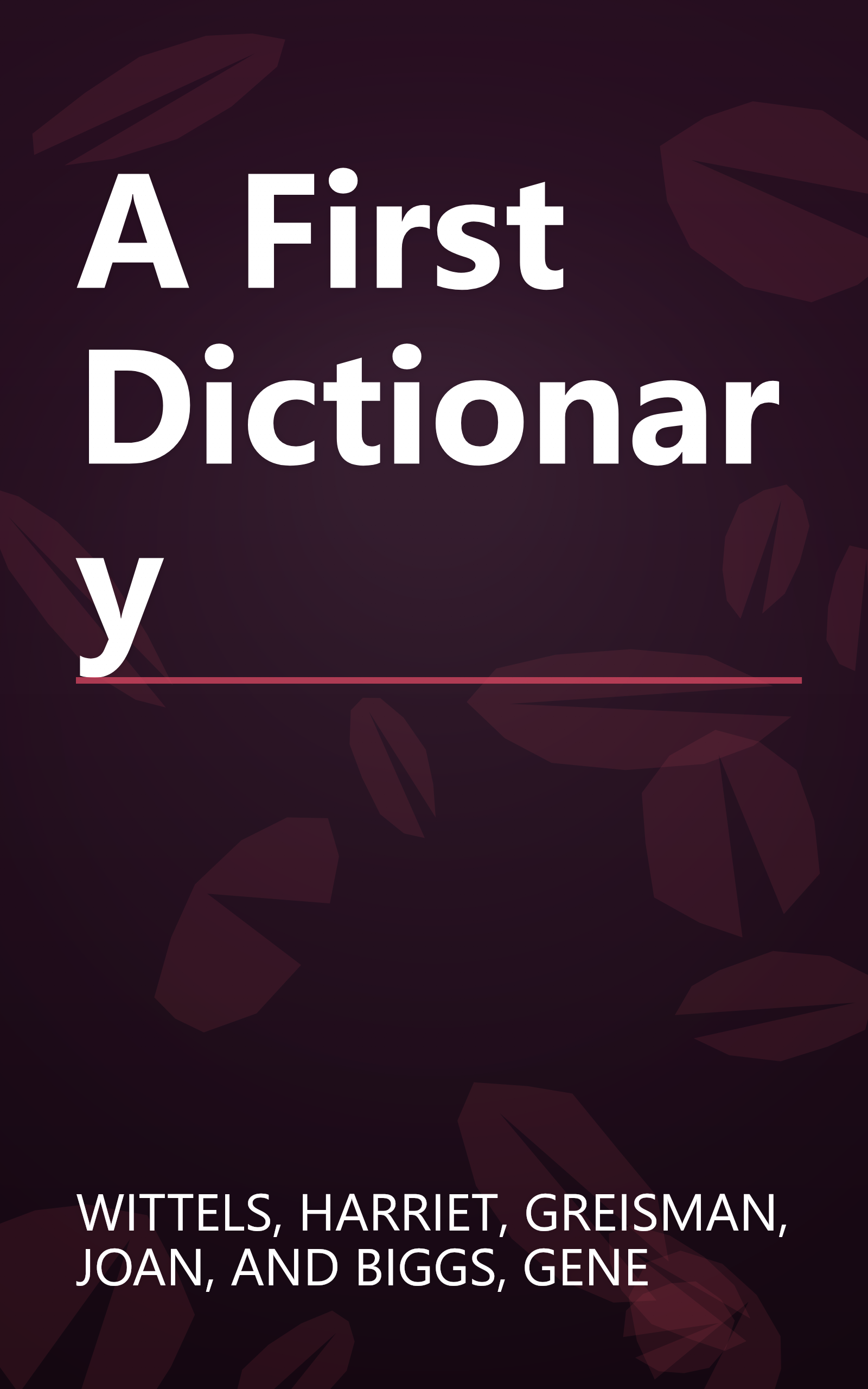 A First Dictionary book cover