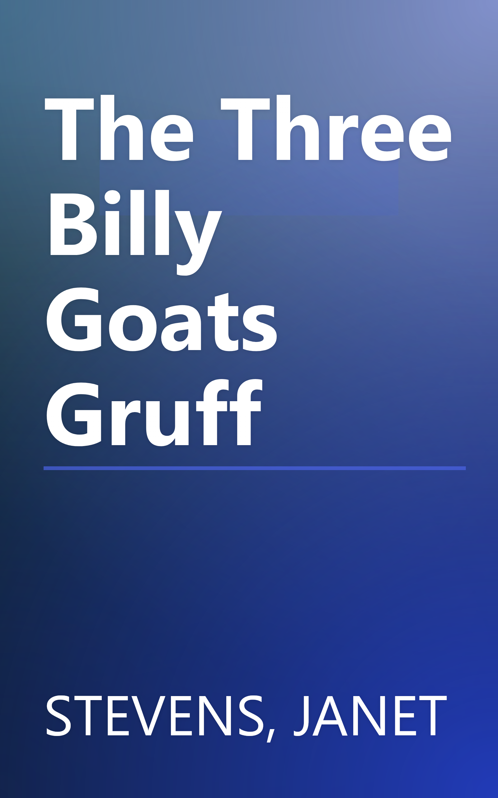 The Three Billy Goats Gruff book cover