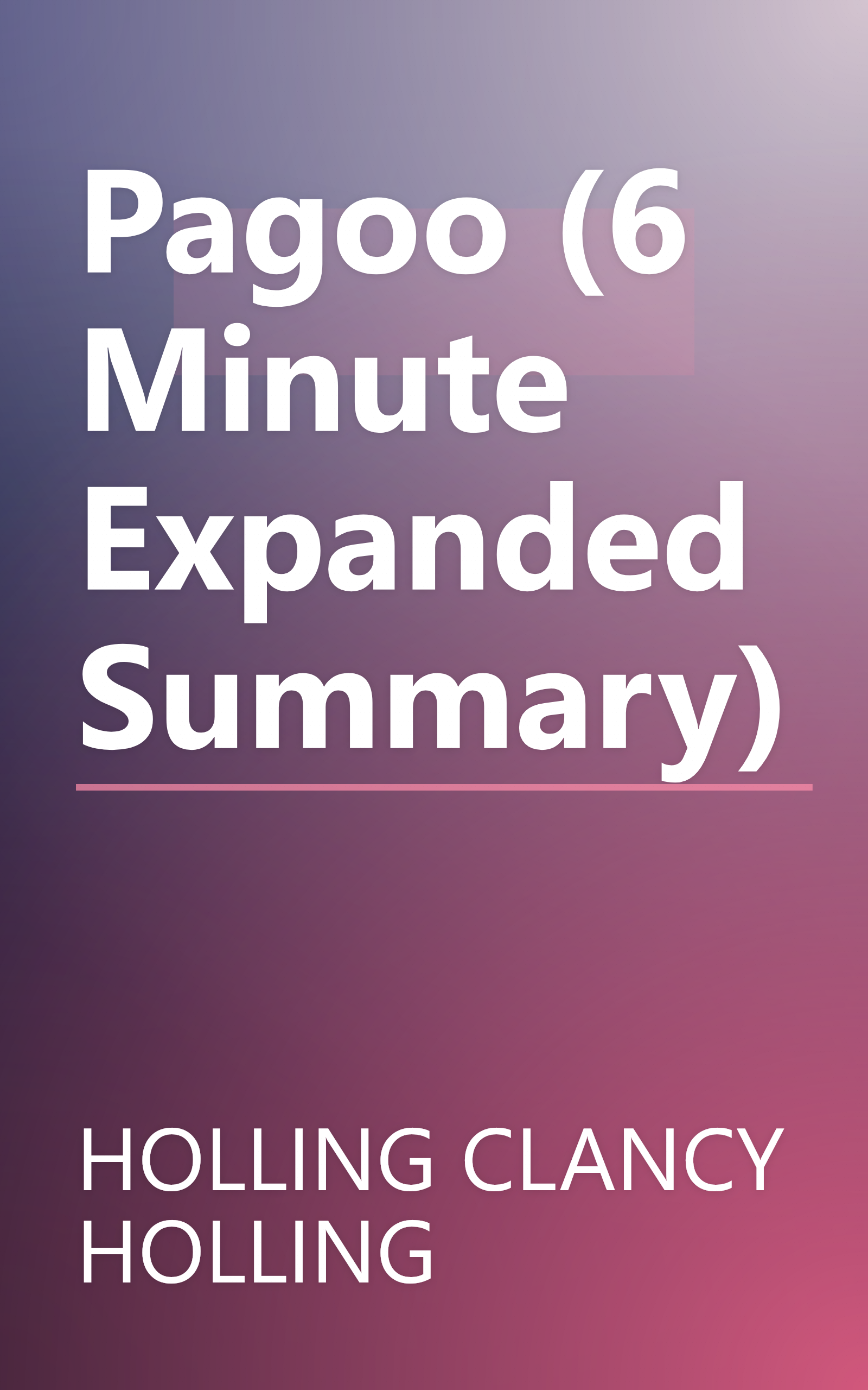 Pagoo (6 Minute   Expanded Summary) book cover