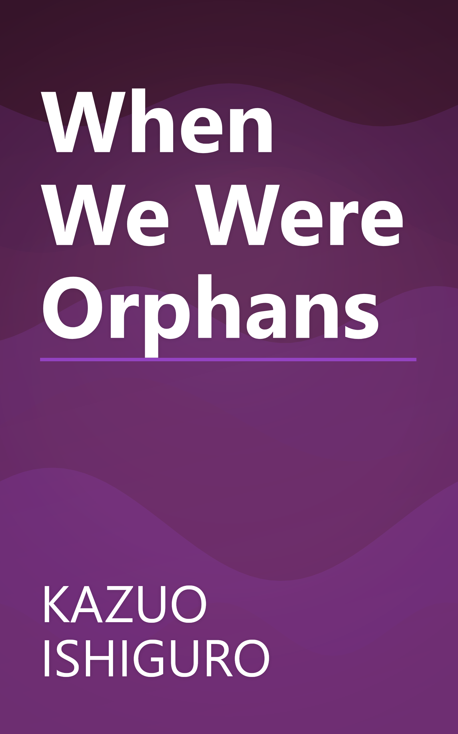 When We Were Orphans book cover