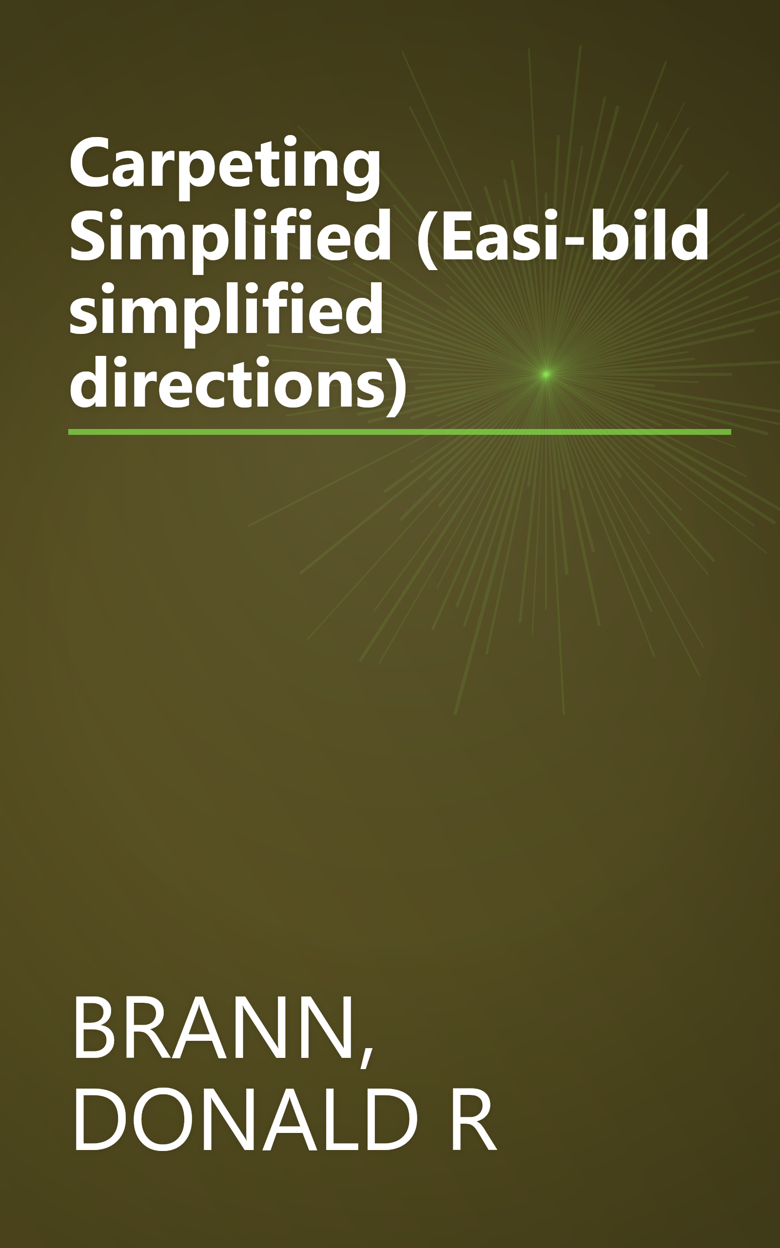 Carpeting Simplified (Easi-bild simplified directions) book cover