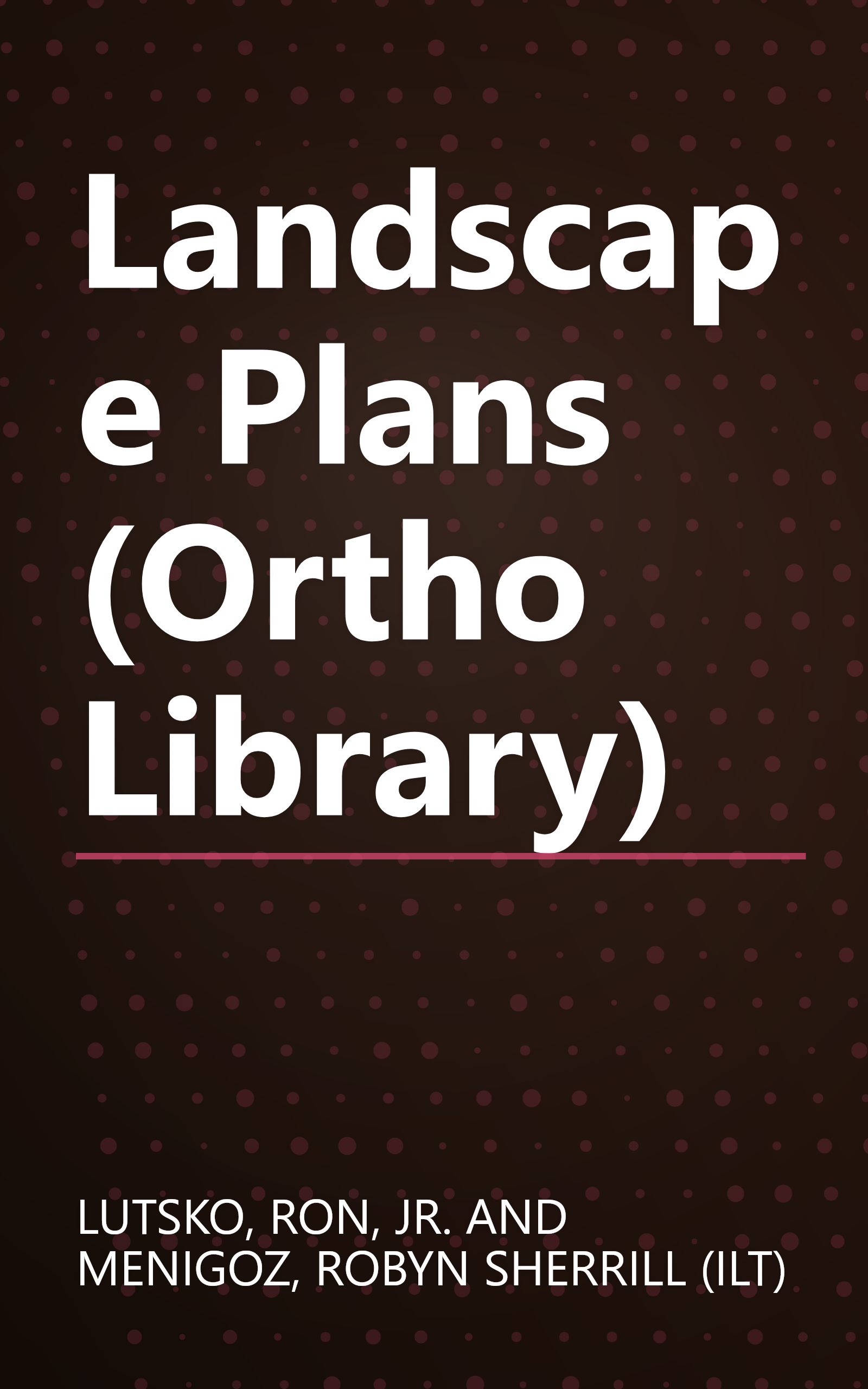 Landscape Plans (Ortho Library) book cover