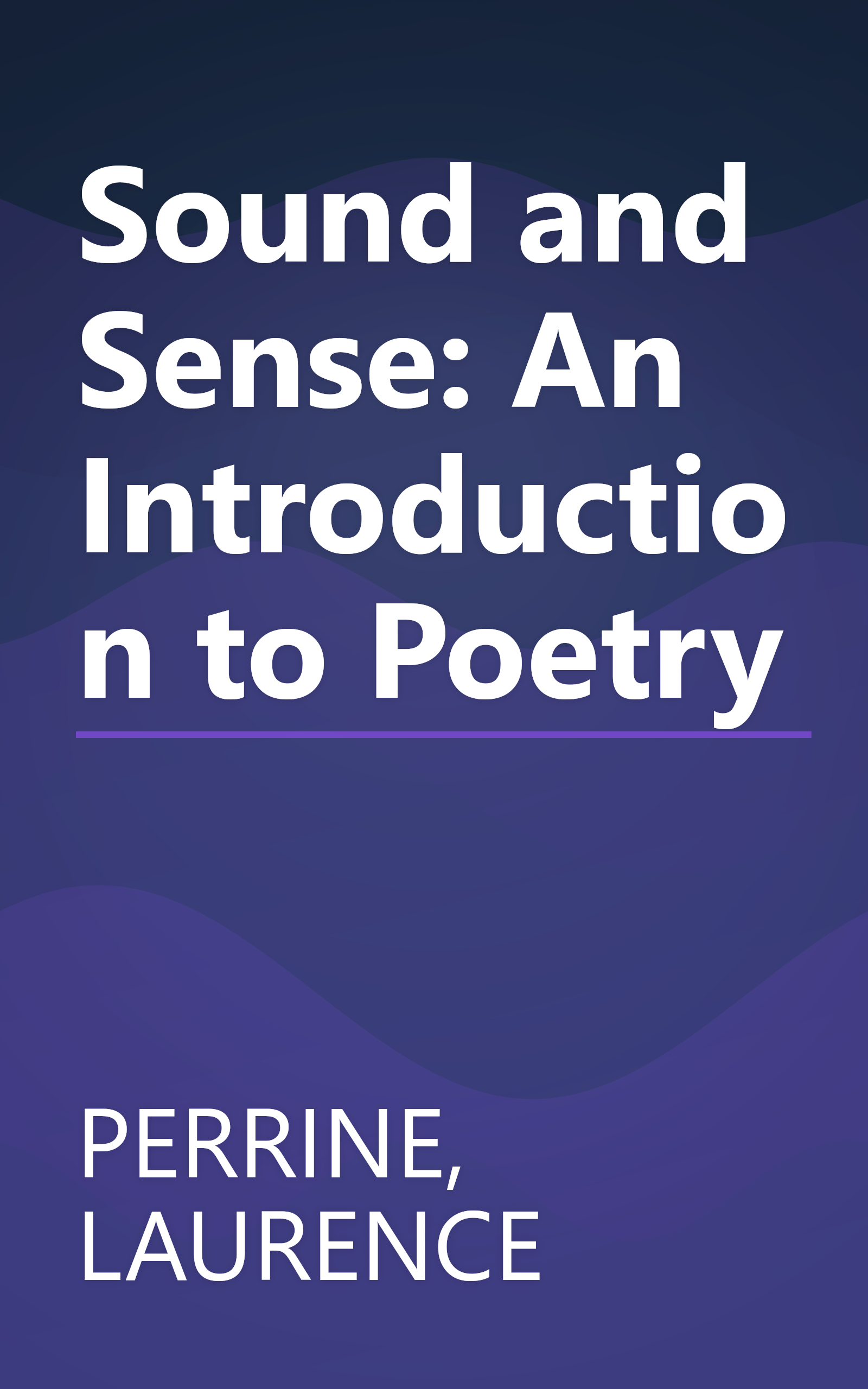Sound and Sense: An Introduction to Poetry book cover