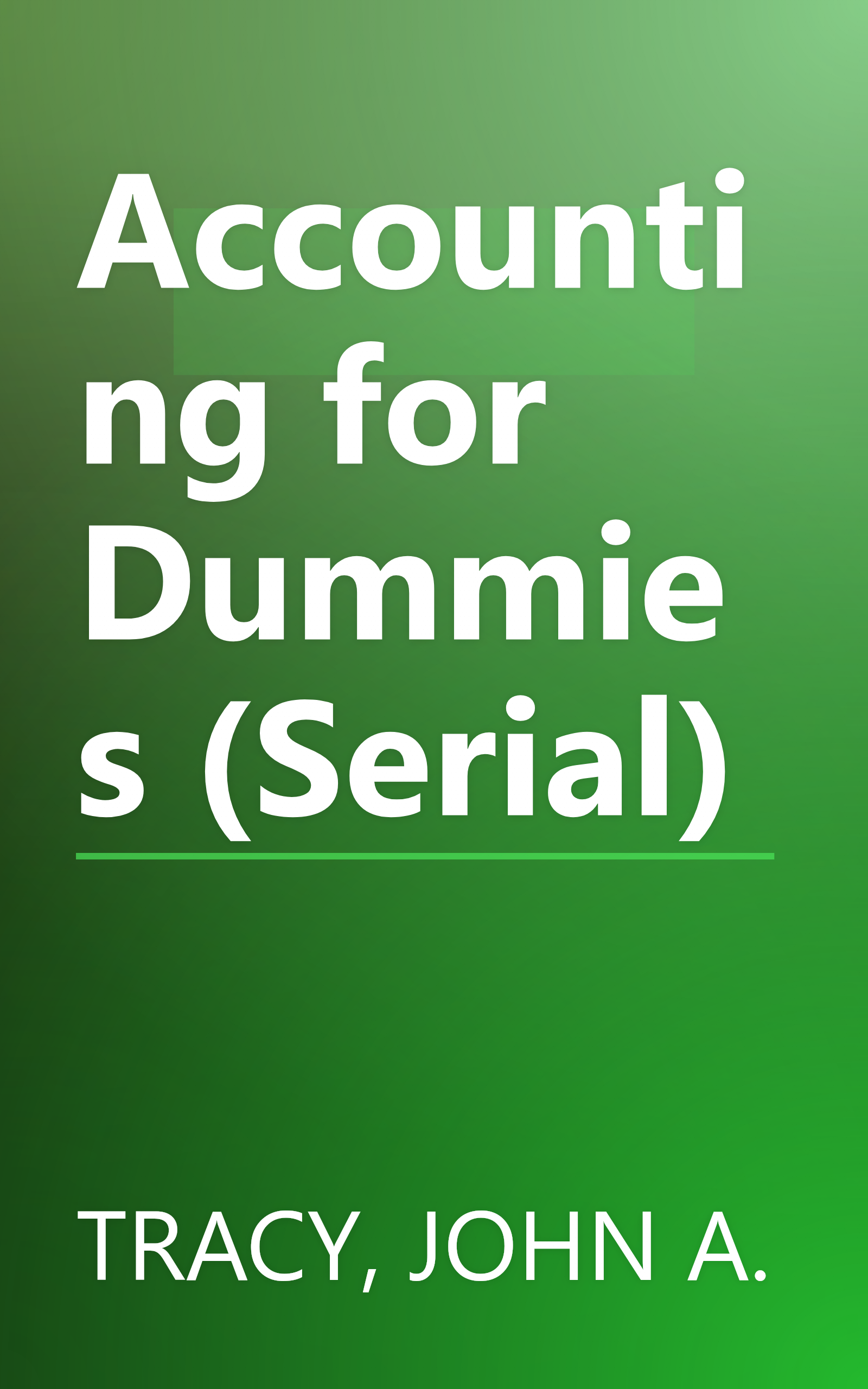 Accounting for Dummies (Serial) book cover