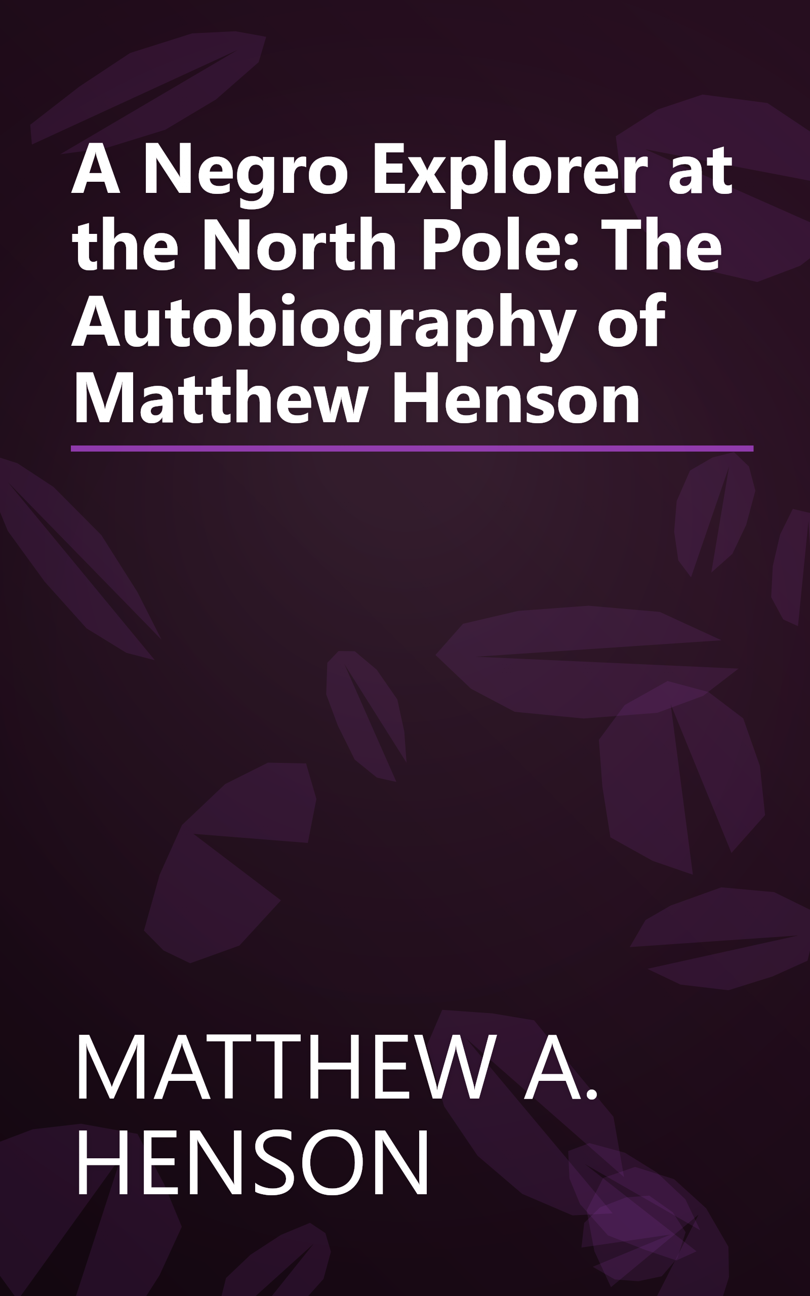 A Negro Explorer at the North Pole: The Autobiography of Matthew Henson book cover