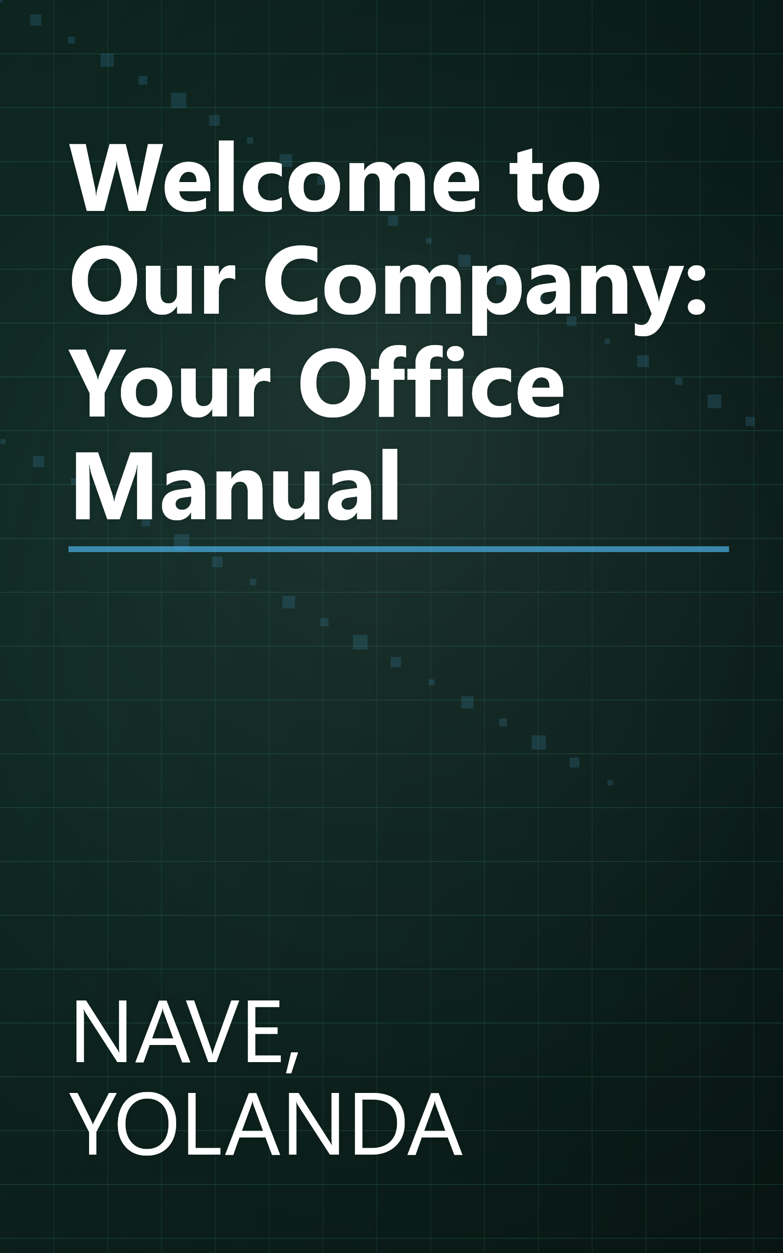 Welcome to Our Company: Your Office Manual book cover