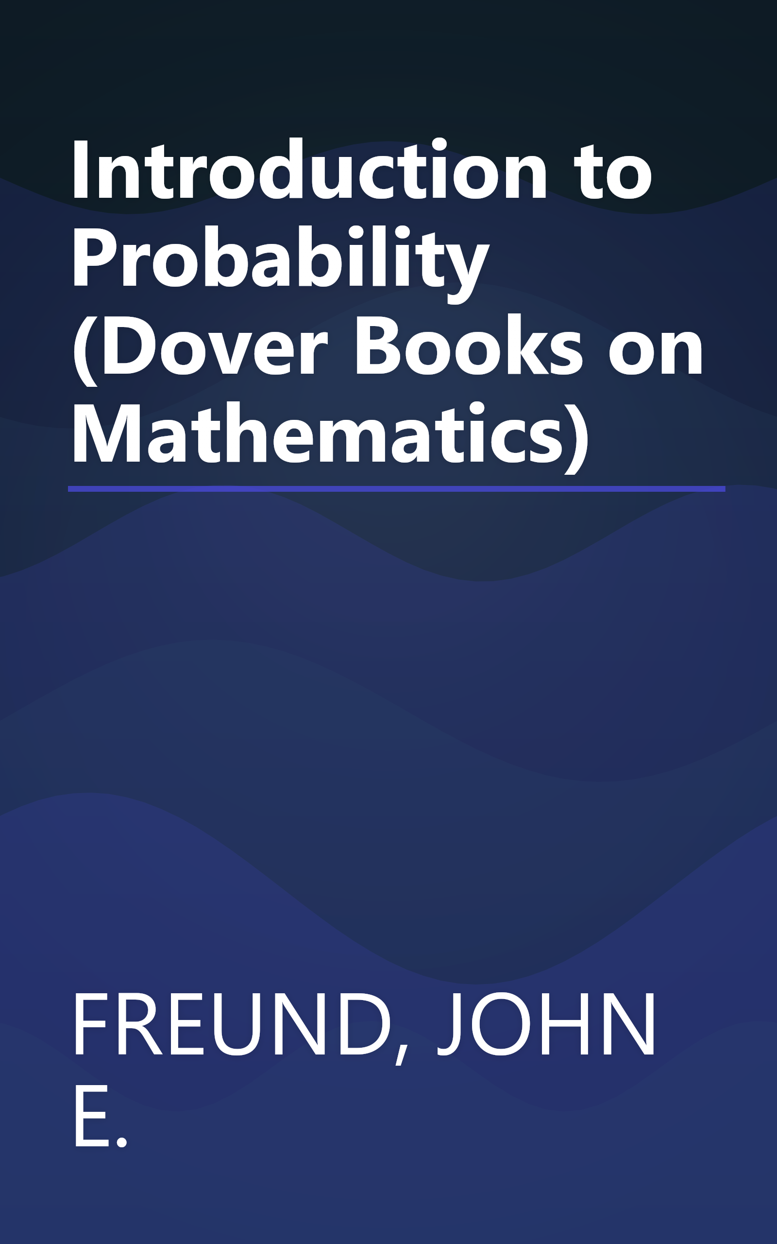 Introduction to Probability (Dover Books on Mathematics) book cover