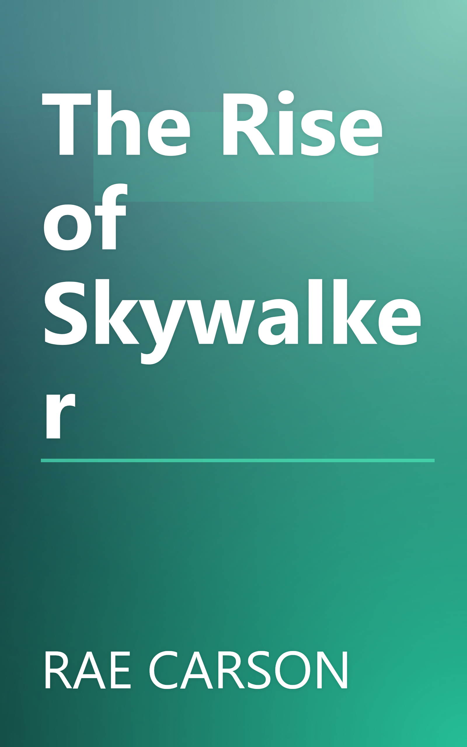 The Rise of Skywalker book cover