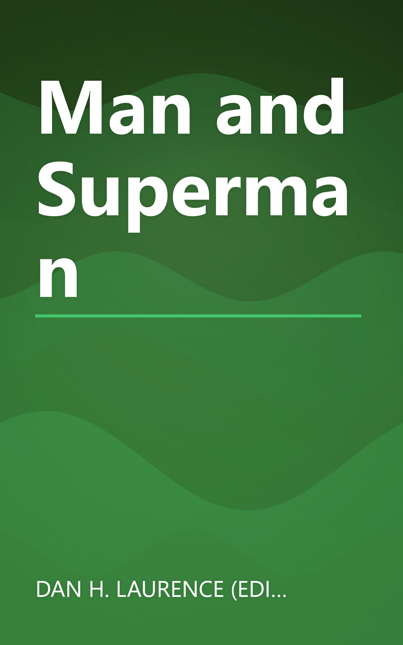 Man and Superman book cover