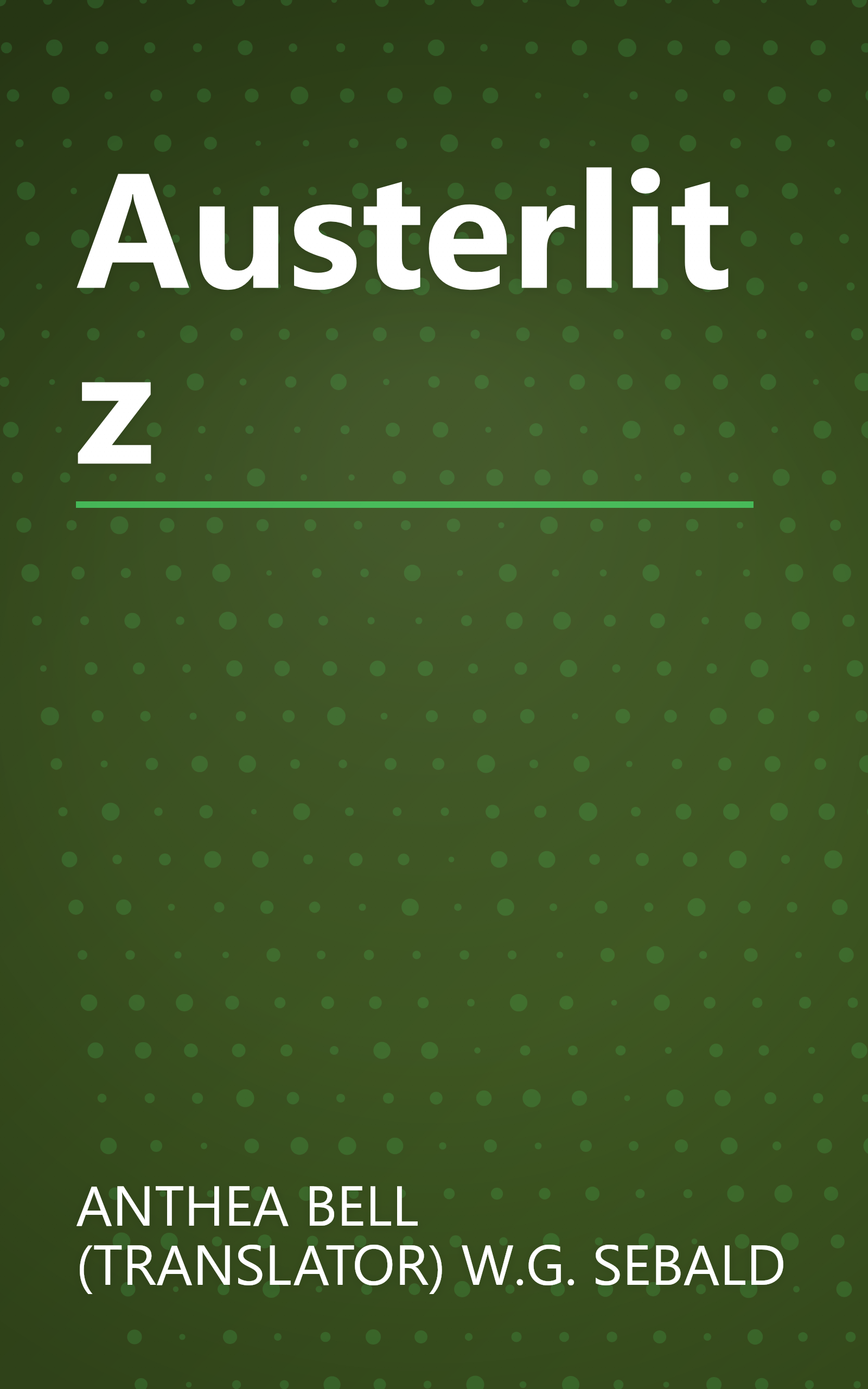 Austerlitz book cover
