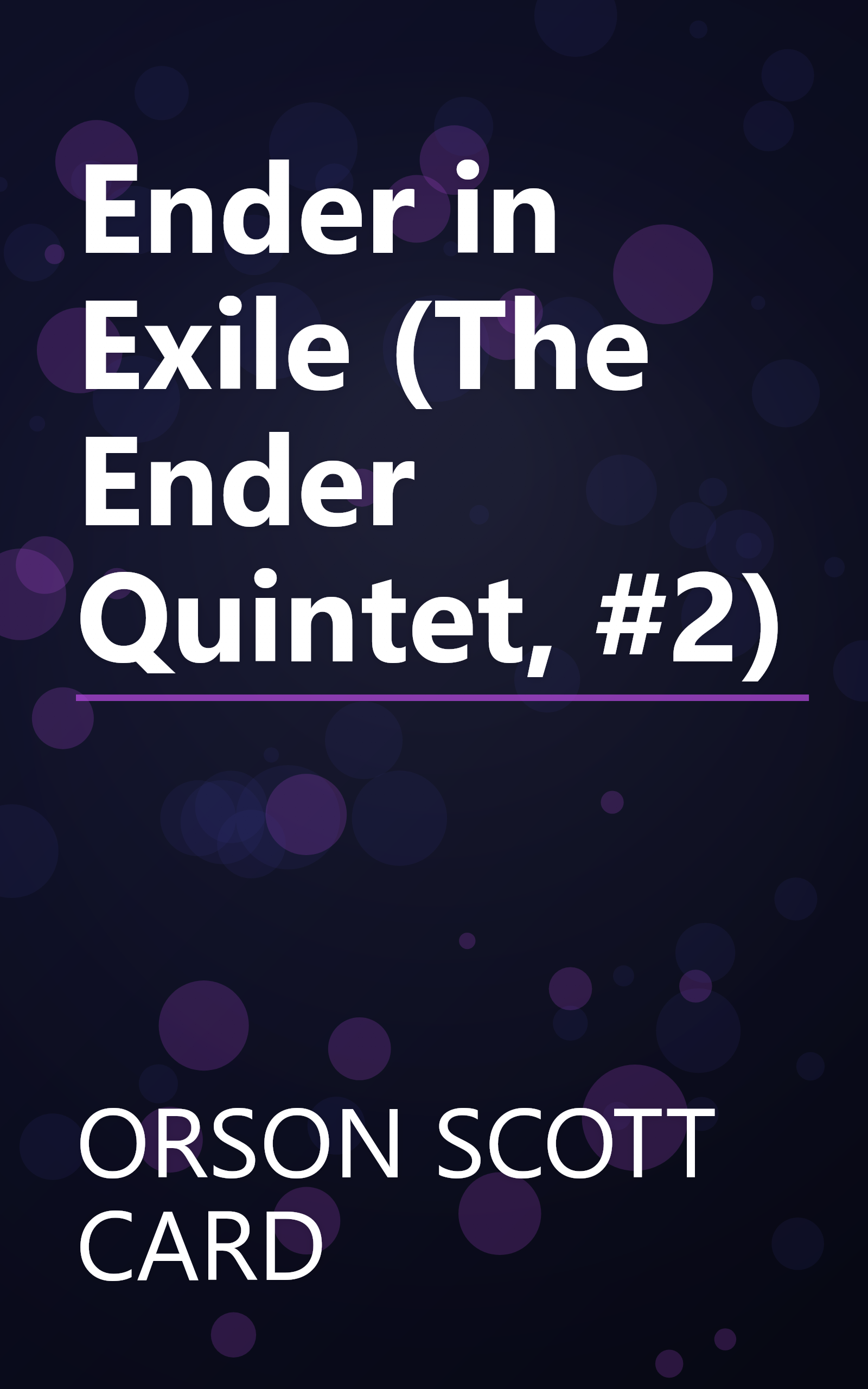 Ender in Exile (The Ender Quintet, #2) book cover