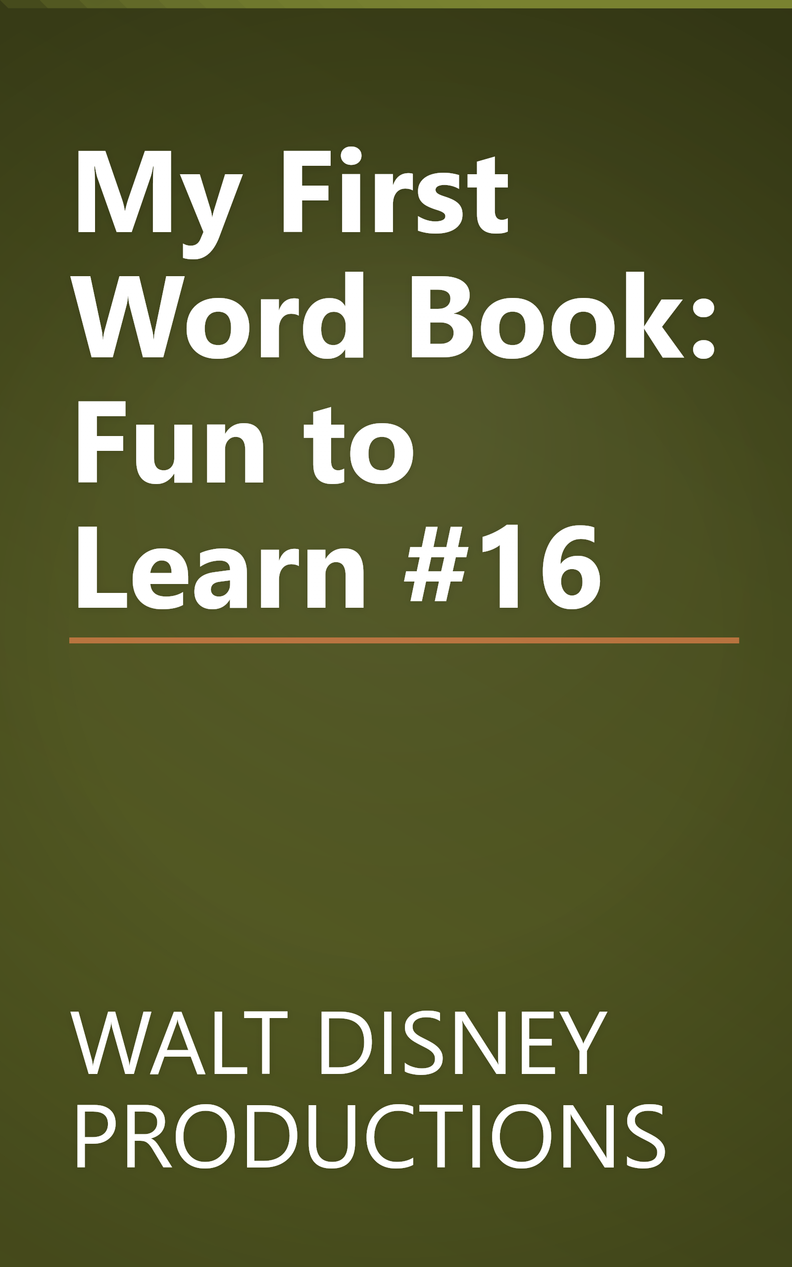 My First Word Book: Fun to Learn #16 book cover