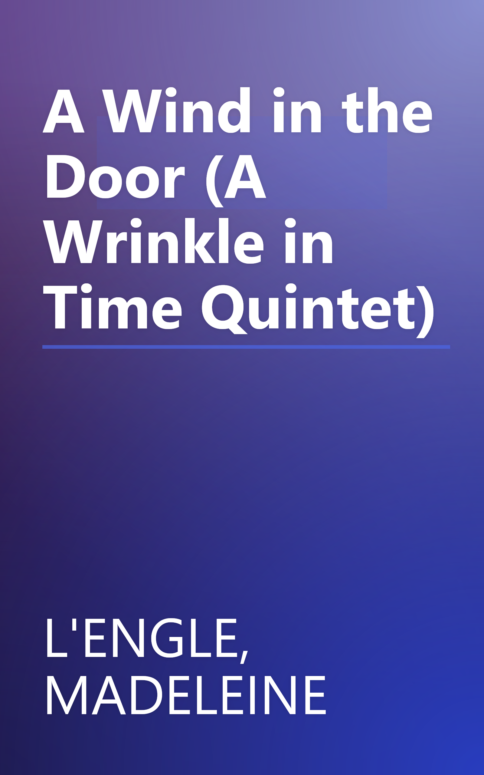 A Wind in the Door (A Wrinkle in Time Quintet) book cover