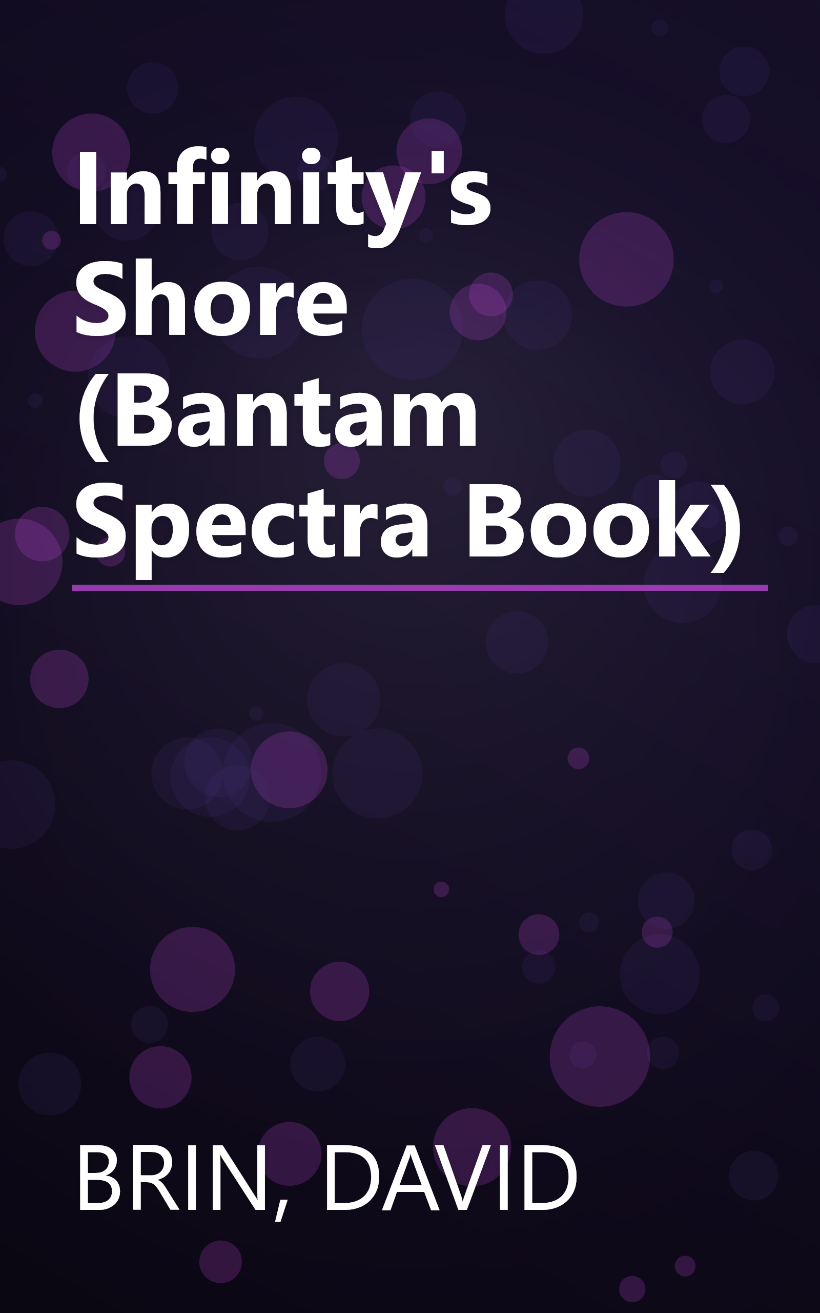 Infinity's Shore (Bantam Spectra Book) book cover
