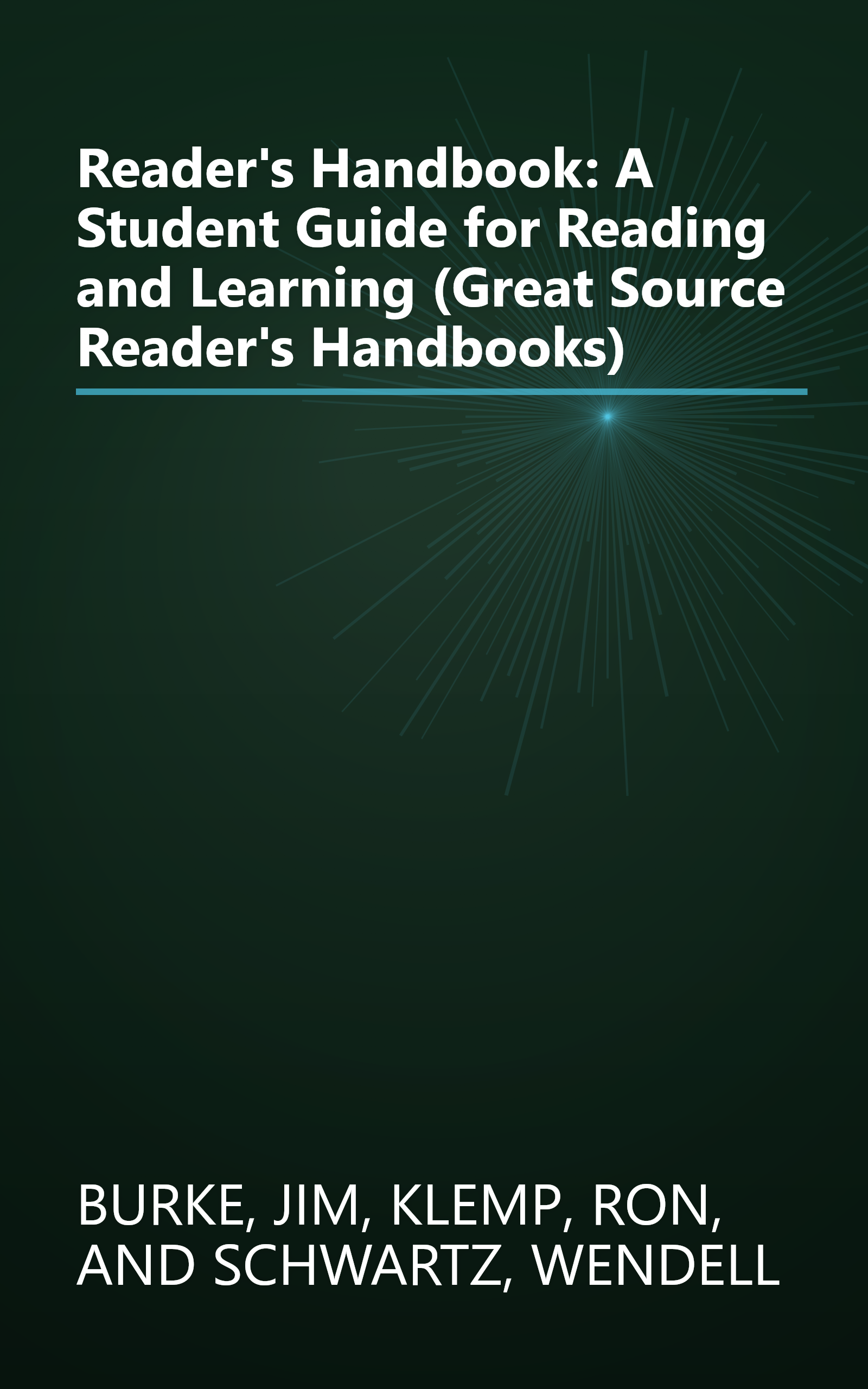 Reader's Handbook: A Student Guide for Reading and Learning (Great Source Reader's Handbooks) book cover