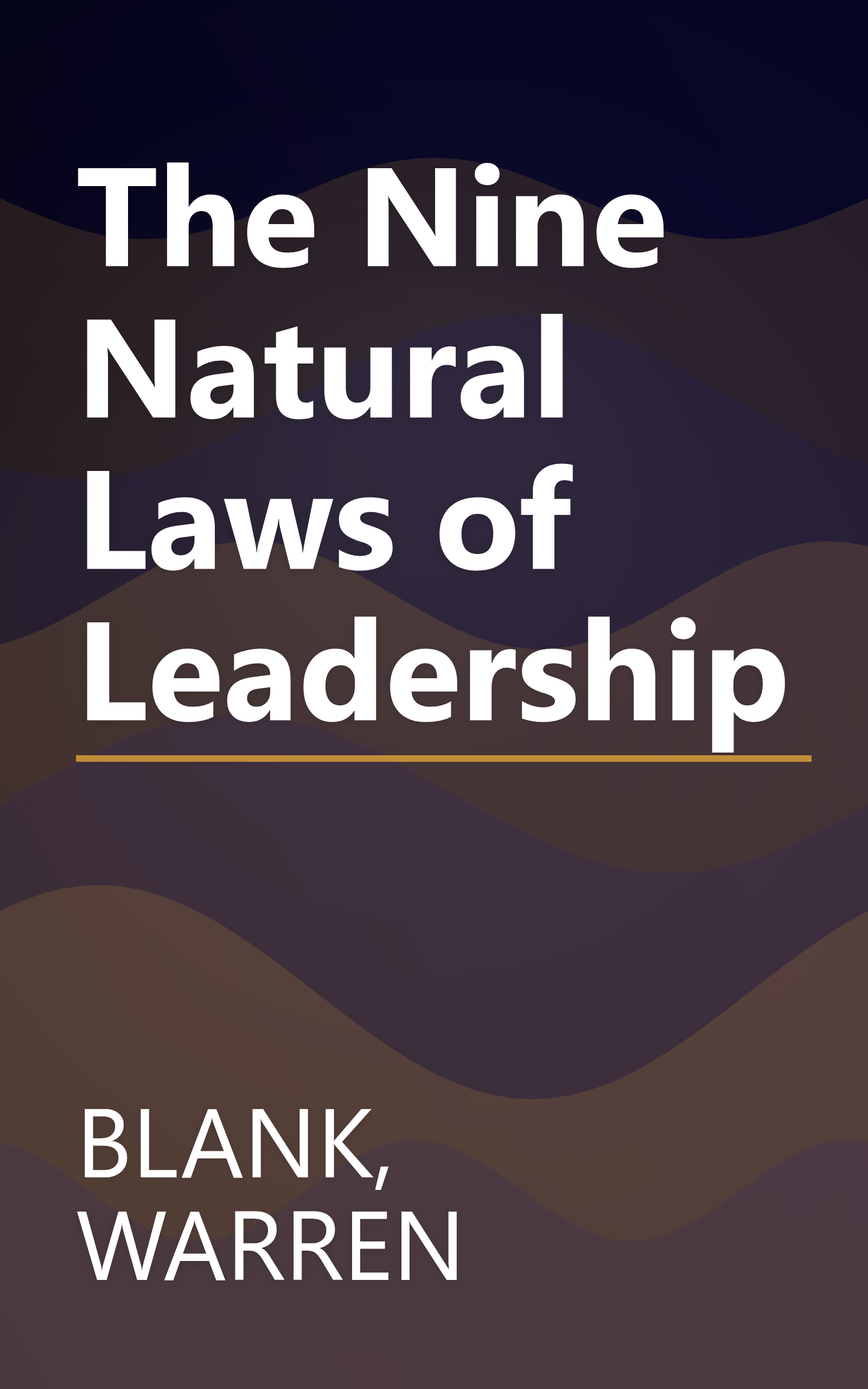 The Nine Natural Laws of Leadership book cover