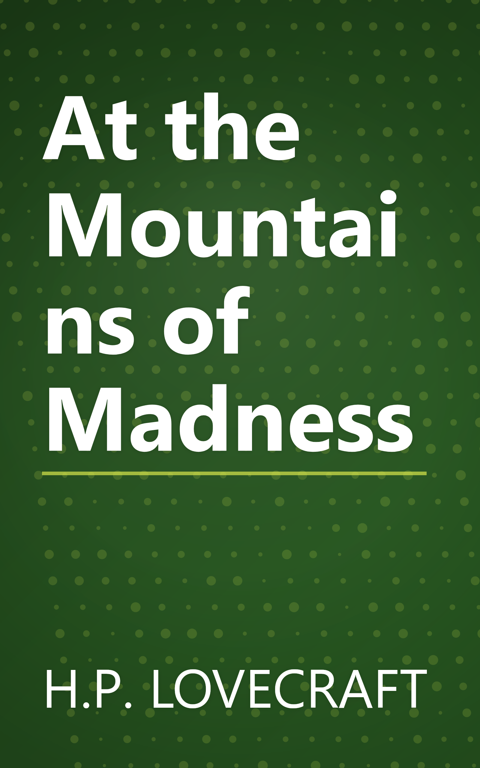 At the Mountains of Madness book cover