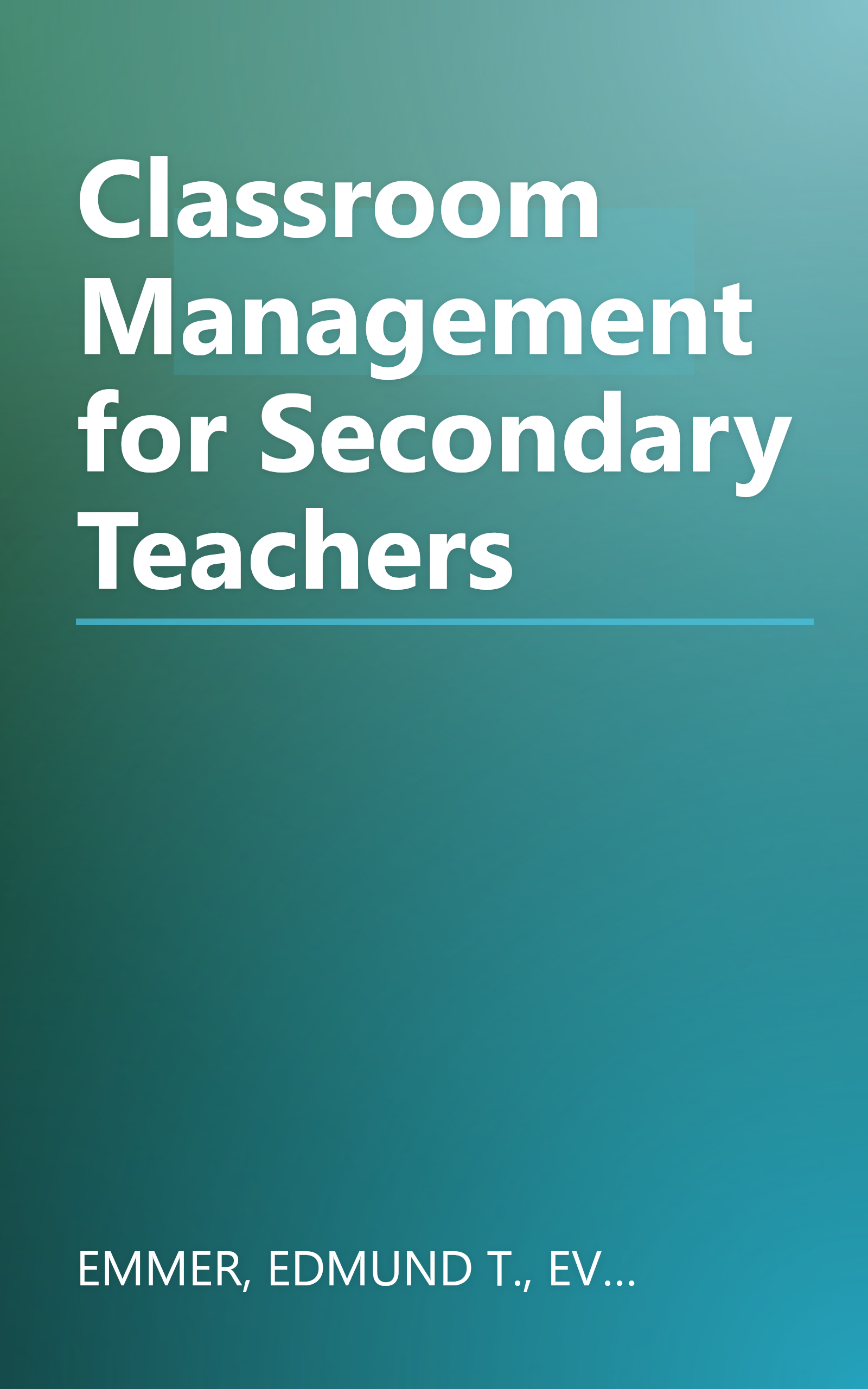 Classroom Management for Secondary Teachers book cover