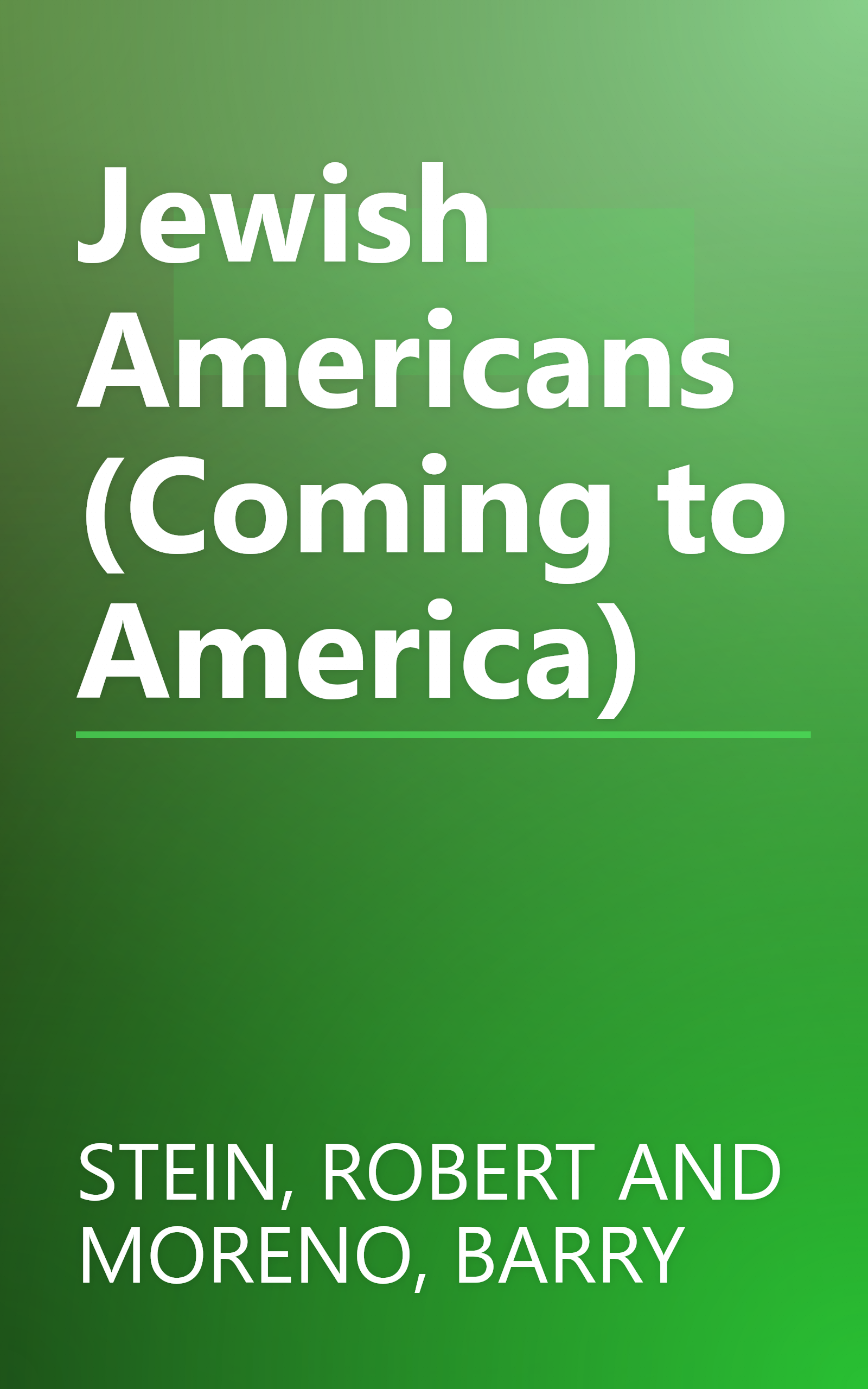 Jewish Americans (Coming to America) book cover