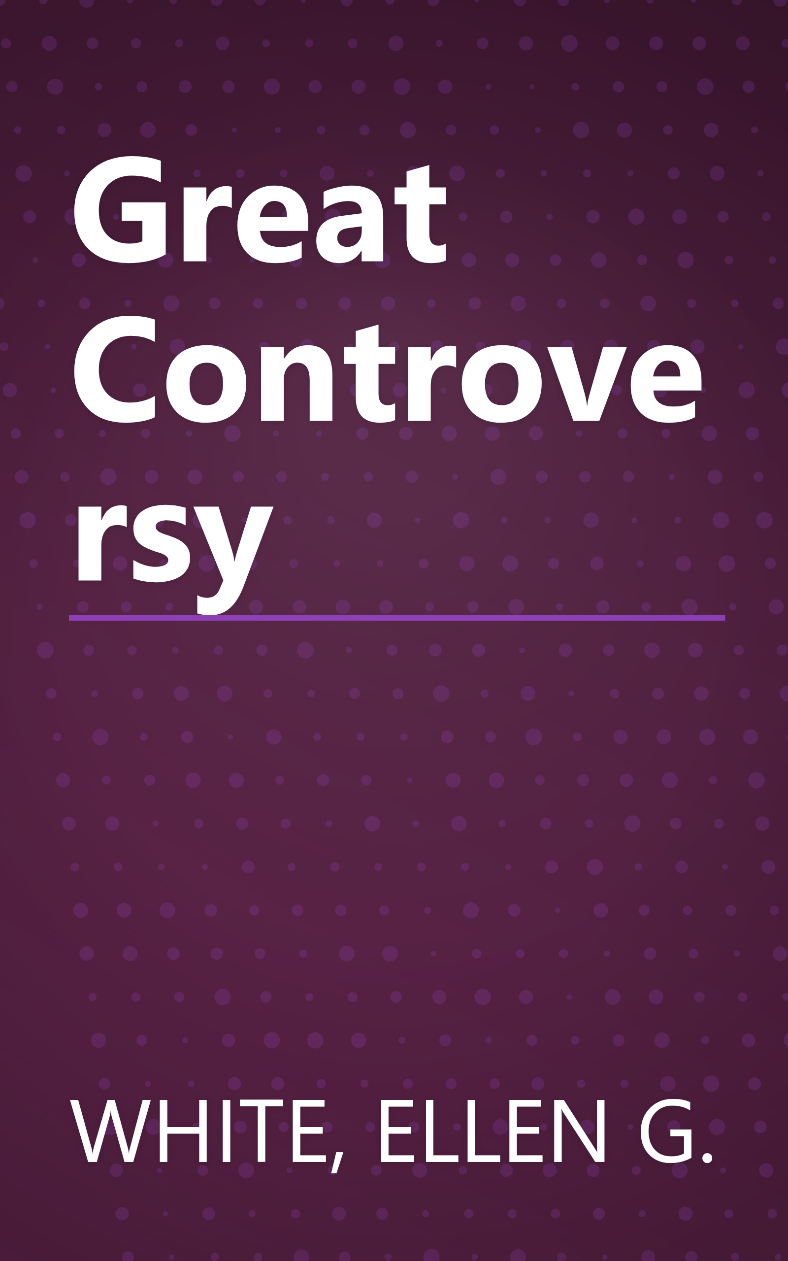 Great Controversy book cover