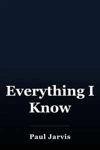 Everything I Know book cover