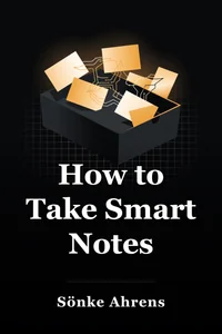 How to Take Smart Notes book cover