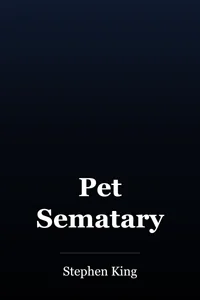 Pet Sematary book cover