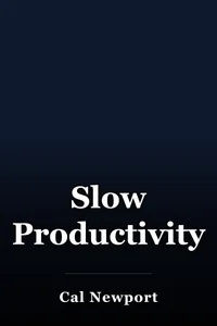 Slow Productivity book cover