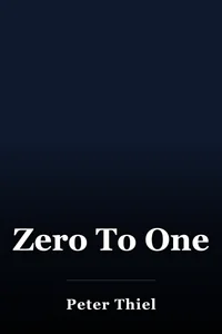 Zero To One