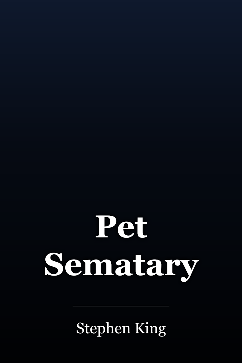 Pet Sematary book cover