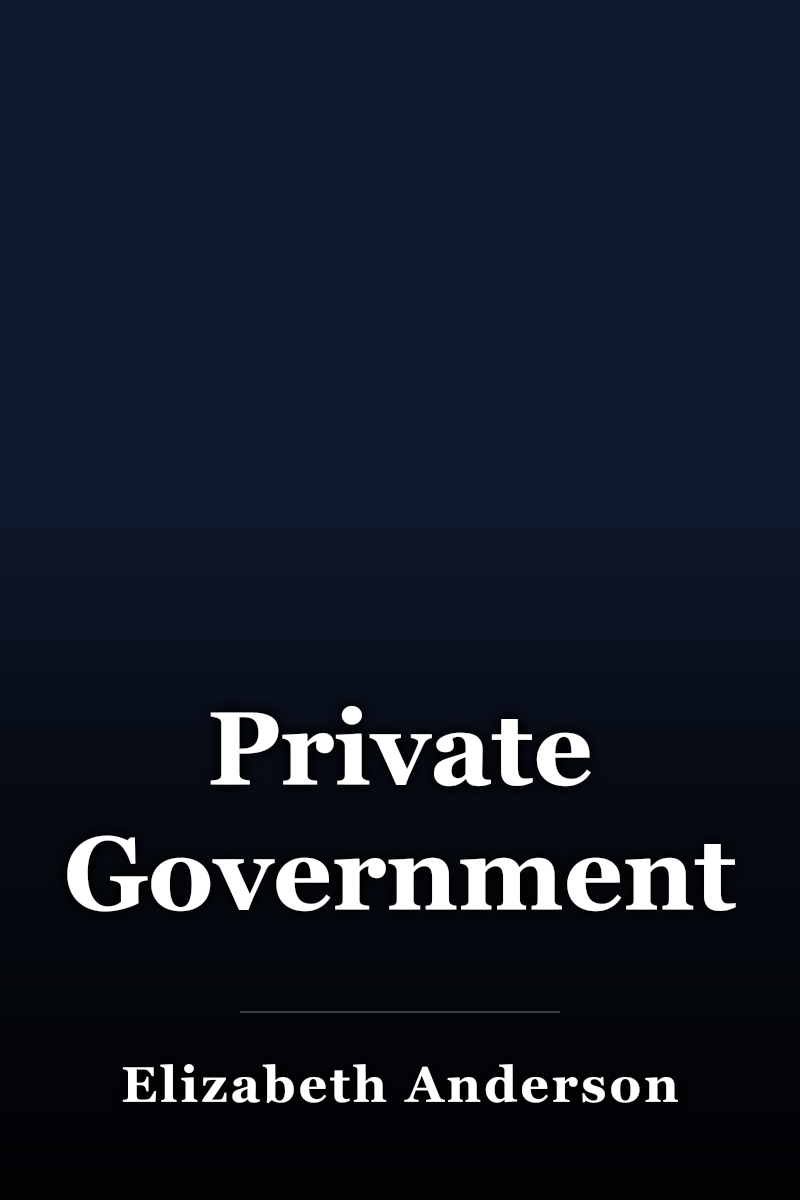 Private Government book cover