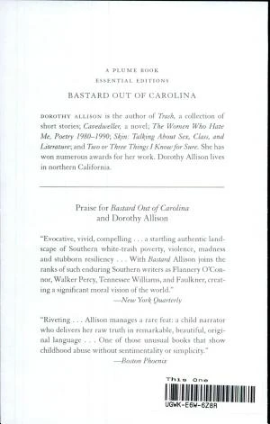 Bastard Out of Carolina book cover