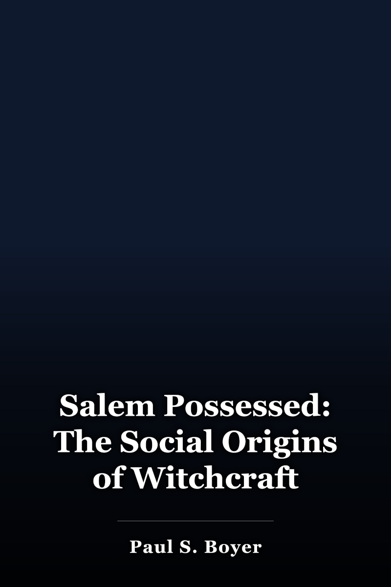 Salem Possessed: The Social Origins of Witchcraft book cover