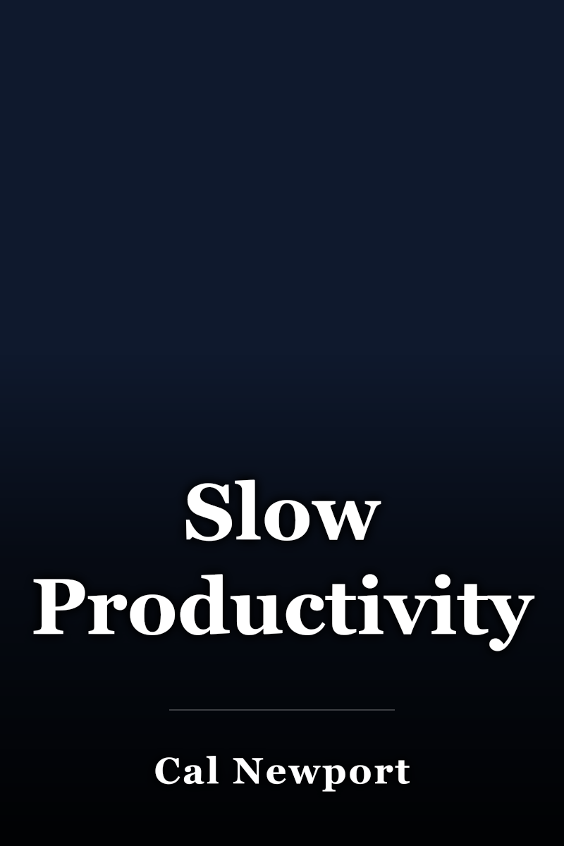 Slow Productivity book cover