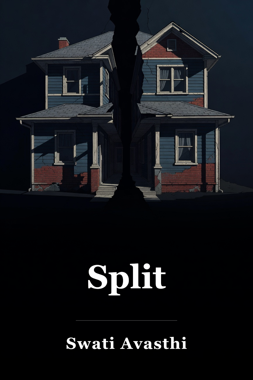 Split book cover