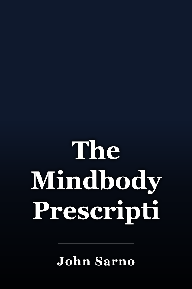 The Mindbody Prescription book cover