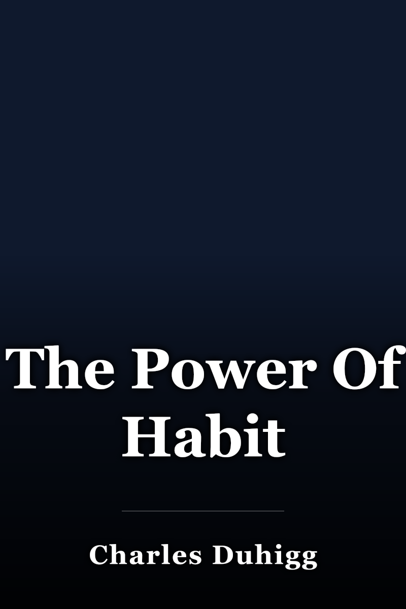 The Power Of Habit book cover