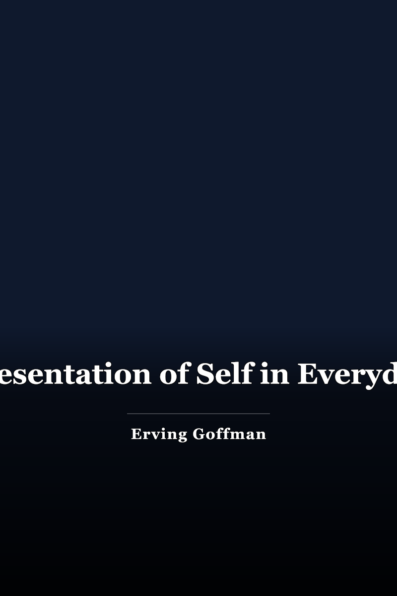 The Presentation of Self in Everyday Life book cover