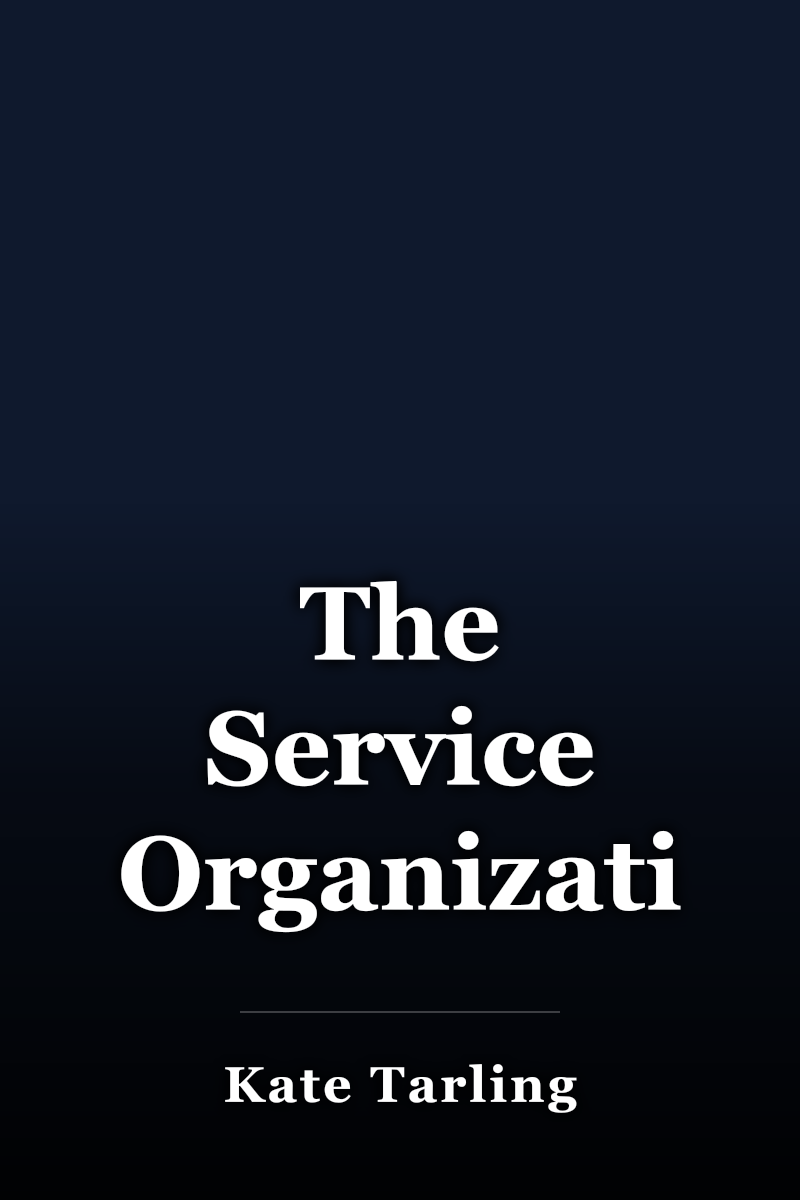 The Service Organization book cover