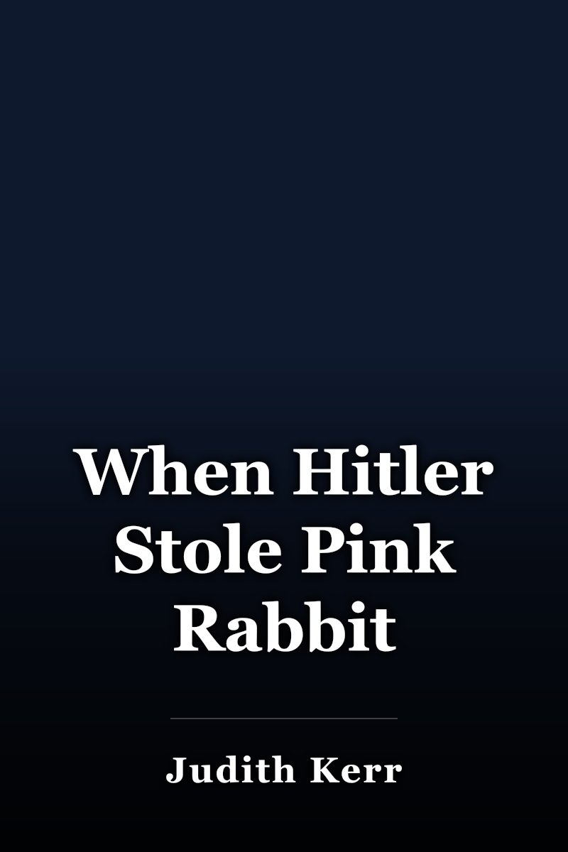 When Hitler Stole Pink Rabbit book cover