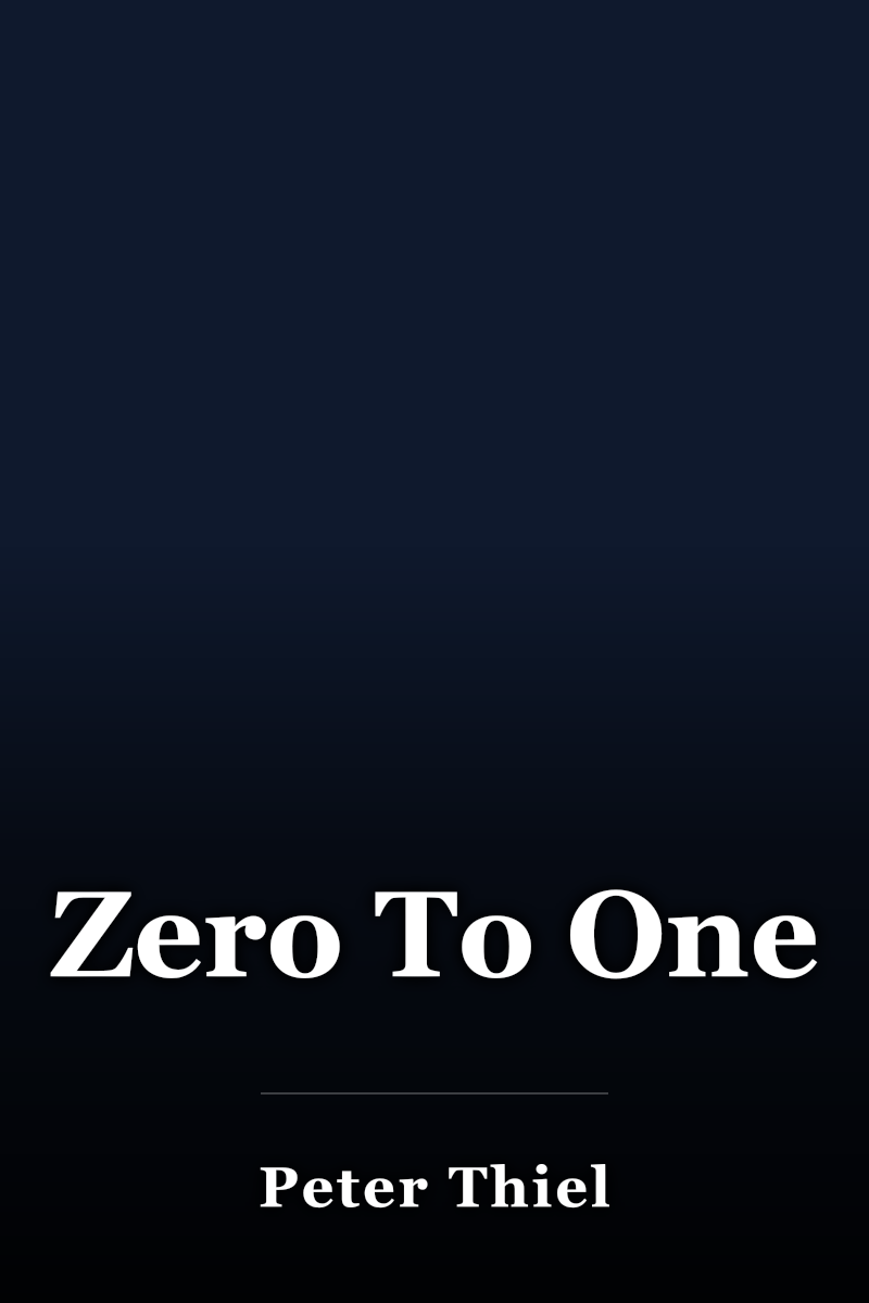 Zero To One book cover
